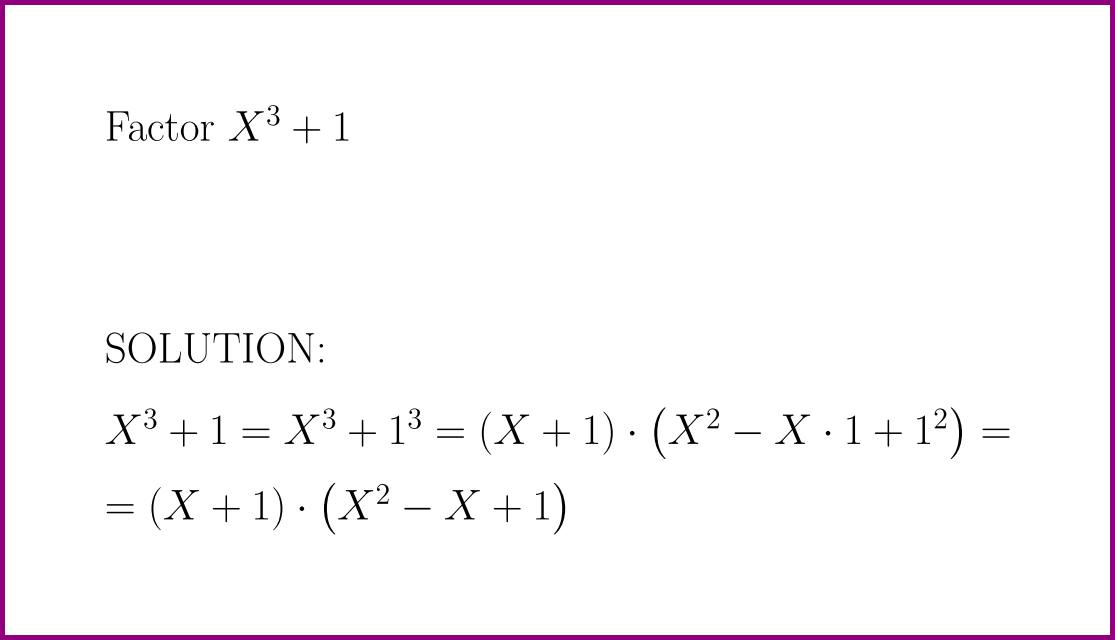 Factor X 3 1 problem With Solution LUNLUN COM